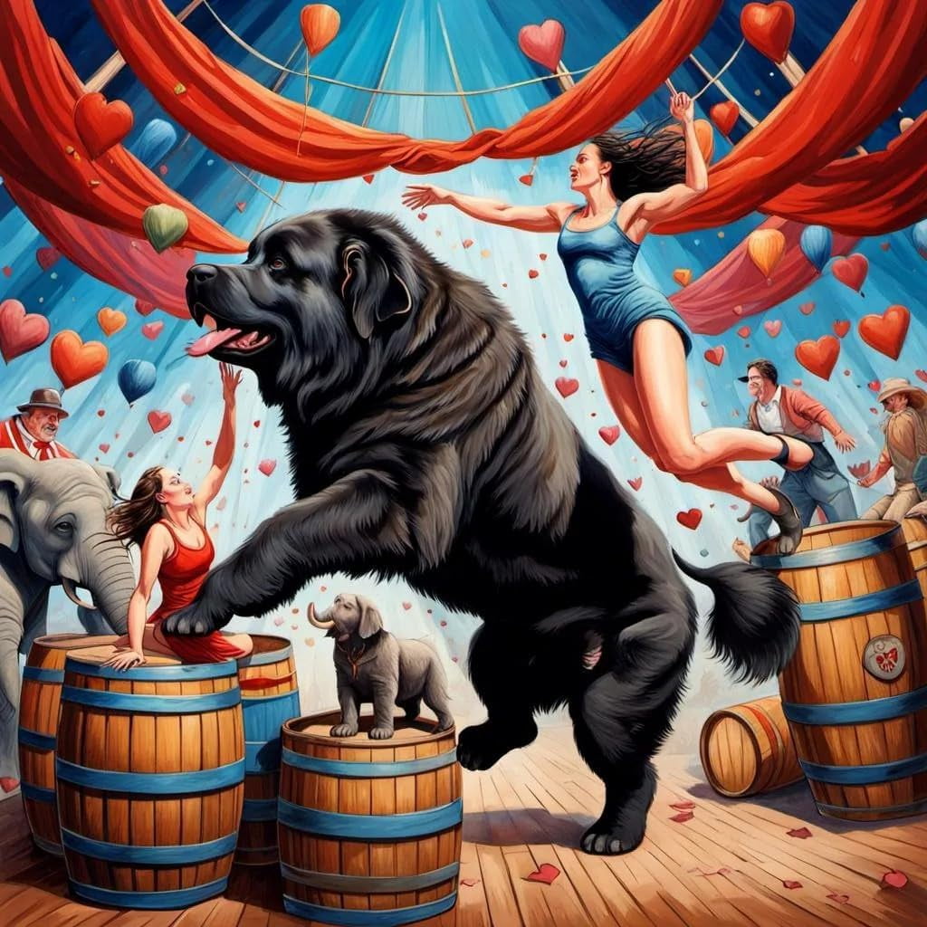 On Valentine's Day at The Circus, Beautiful Women and a Newfoundland ...