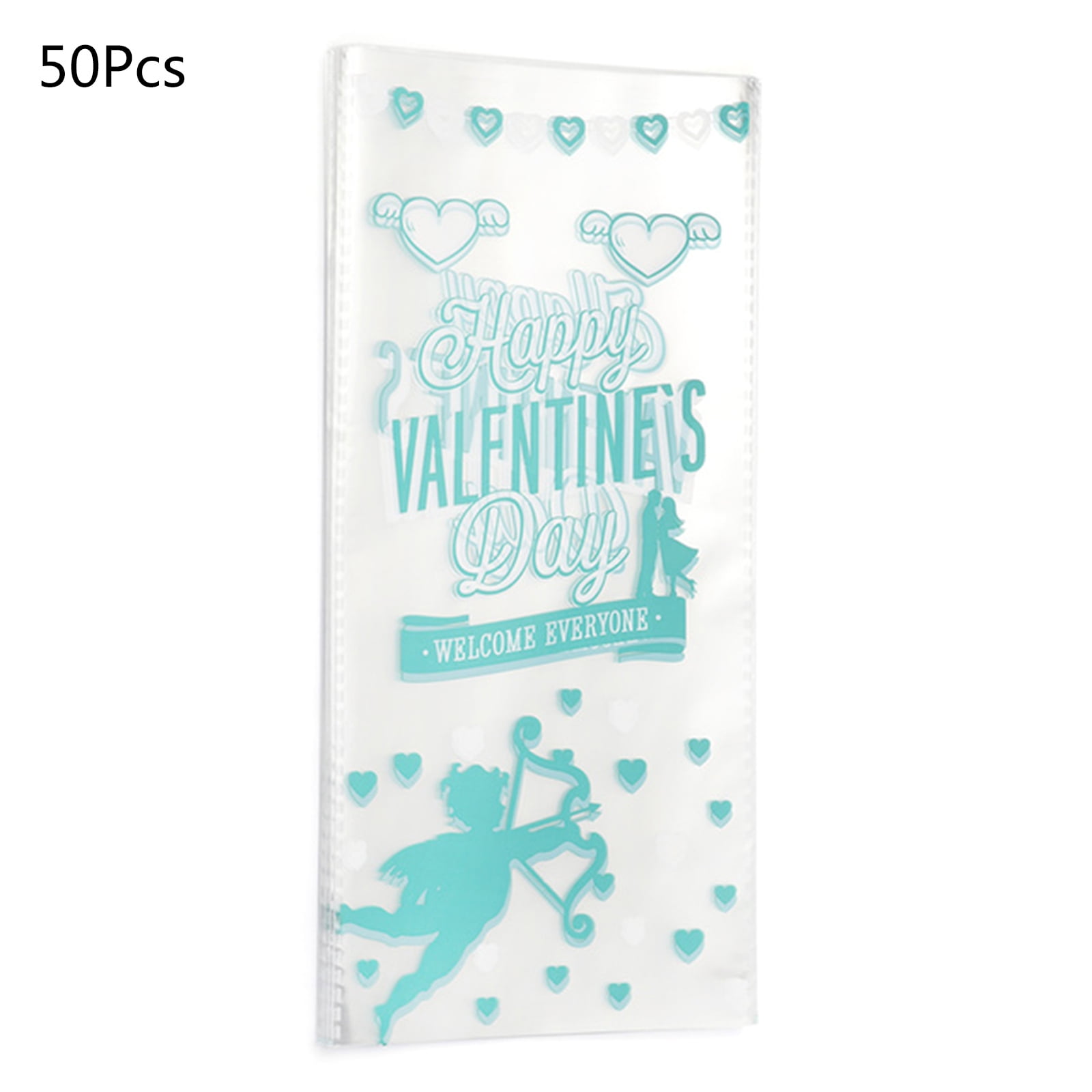 Valentine's Day Clear Cone Treat Bags Cellophane Treat Bags Plastic ...