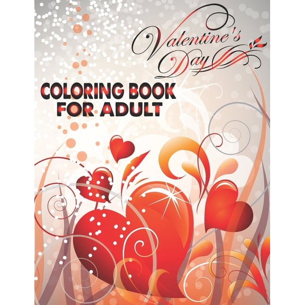 valentine's day adult coloring book