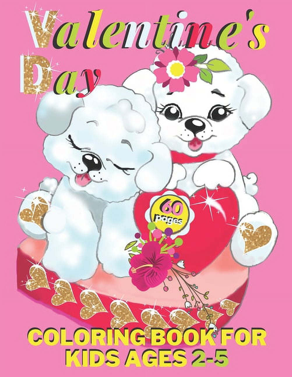 Valentine's Day Coloring Book For Kids Ages 2-5: Cute coloring book for ...