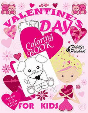 Valentine's Day Coloring Book for Kids: 40 Fun Valentines Coloring ...