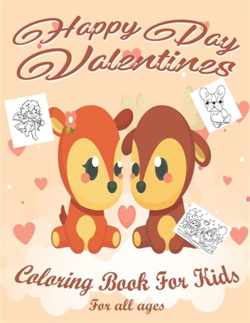 Valentine's Day Coloring Book for Toddlers And Kids: Lovely animals ...