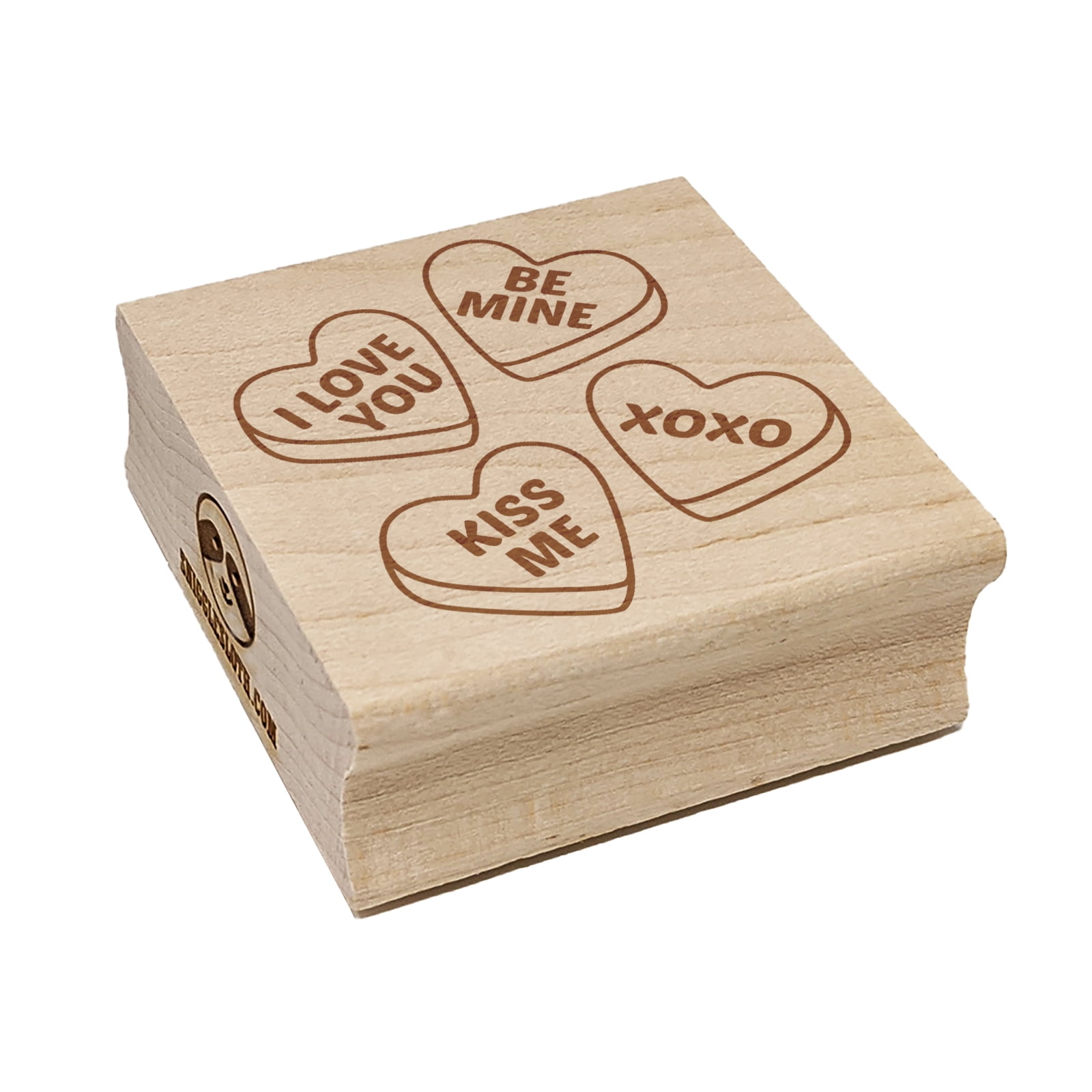 Valentine's Day Conversation Hearts Square Rubber Stamp Stamping ...