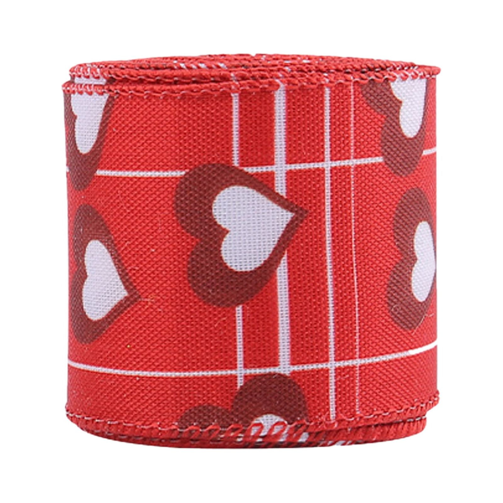 Valentine's Day Cotton Gift Wrapping Tape with Heart and Lip Pattern ...