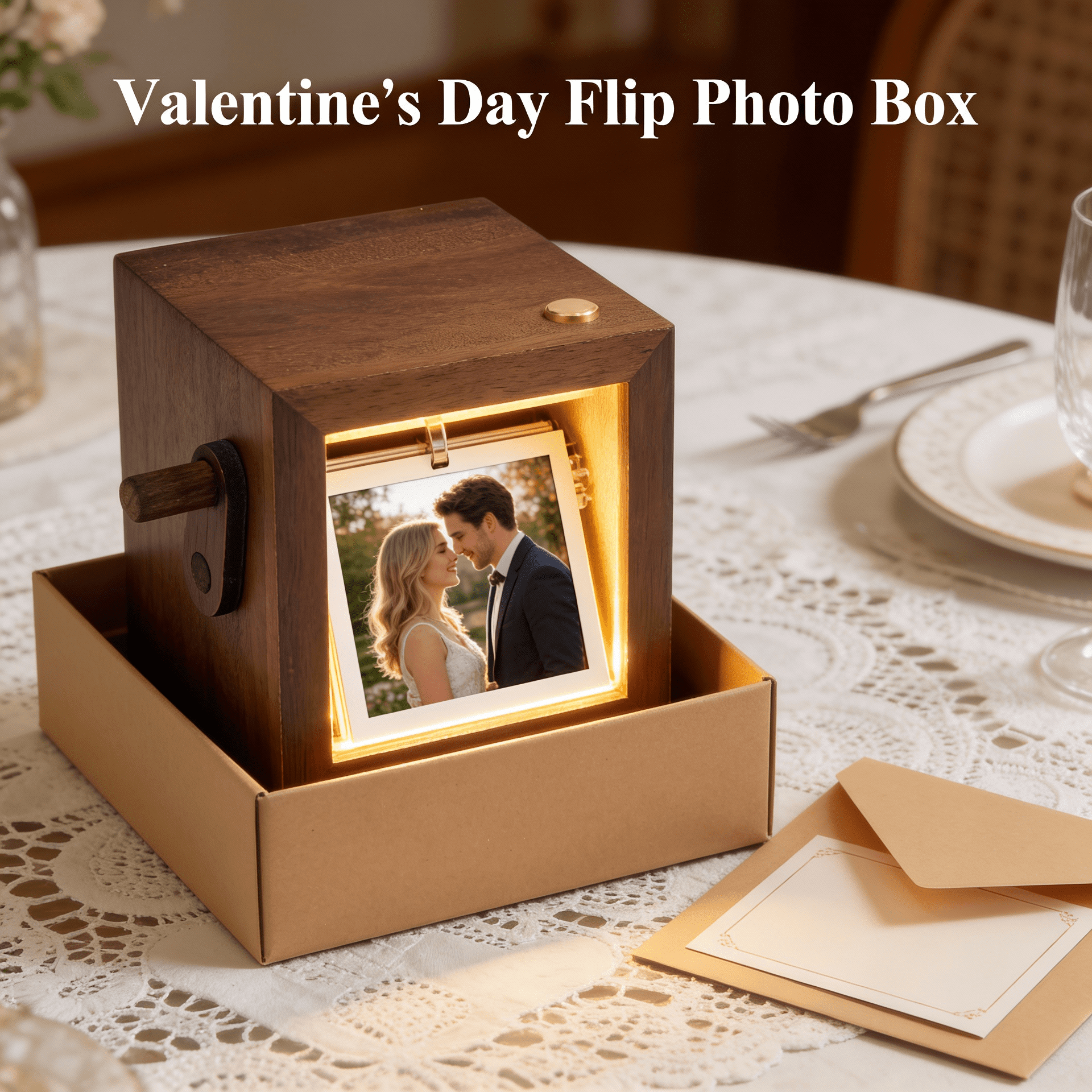Valentine's Day Custom Photo Book, Hand-crank Flipbook Box Album ...