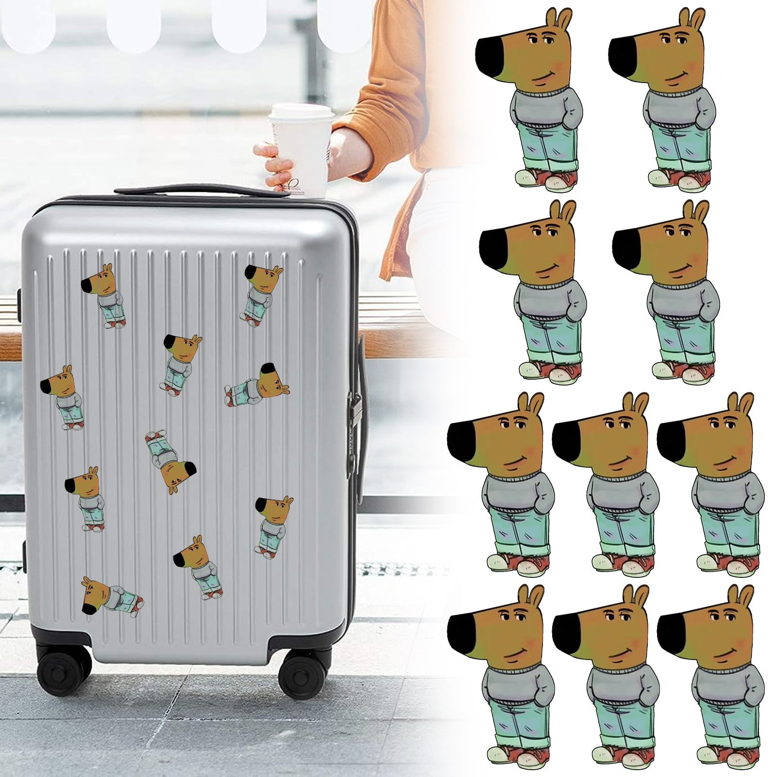 Valentine's Day Deals, Stickers,Chill Guy Sticker 10 PACK Decal Chill ...