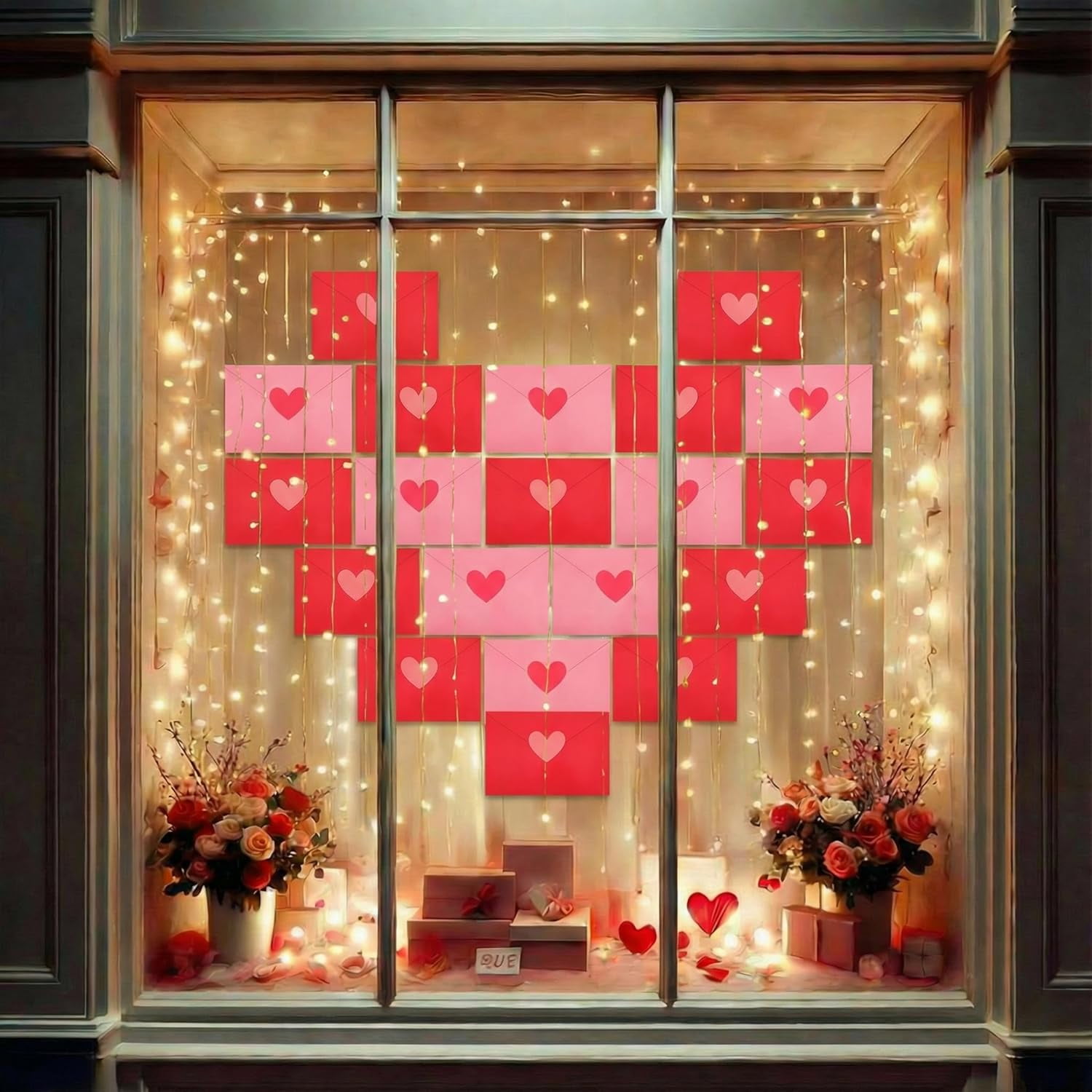 Valentine's Day Decorations Love Envelopes Romantic Wall Window Decor ...