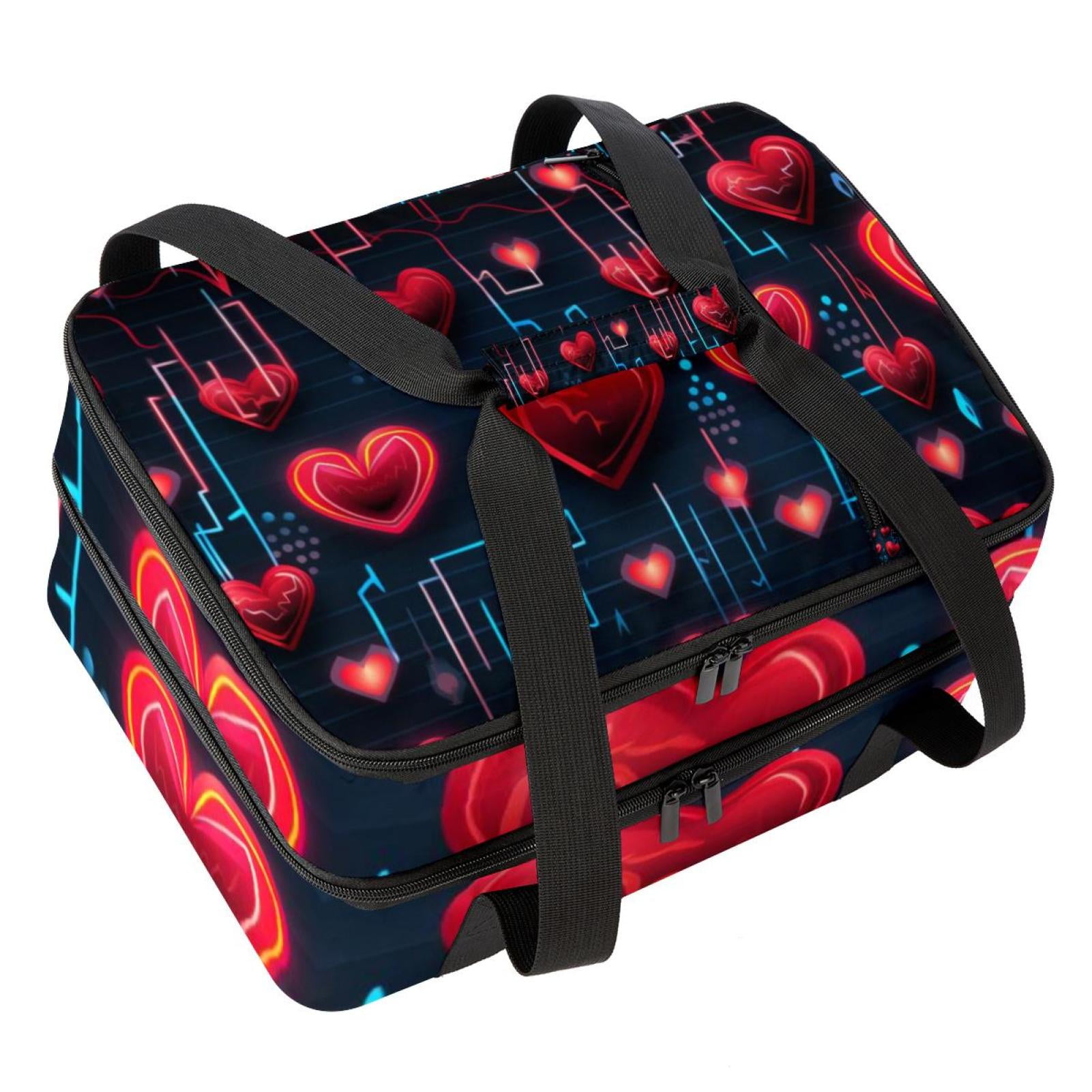 Valentine's Day Double Layered Insulated Lunch Bag with Two ...