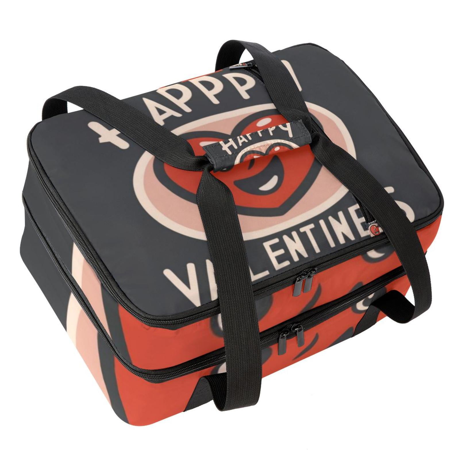 Valentine's Day Double Layered Insulated Lunch Bag with Two ...