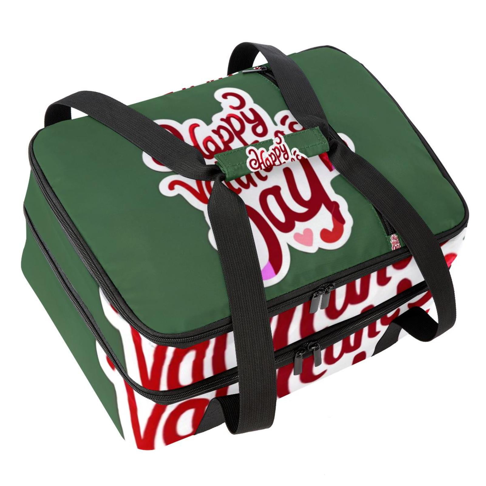 Valentine's Day Double Layered Insulated Lunch Bag with Two ...