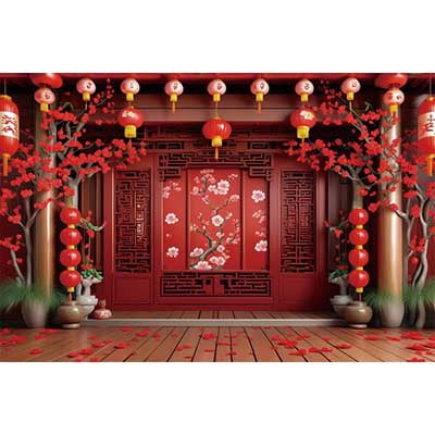 202 Happy Chinese Lunar New Year Eve Backdrop Home Party rations ...