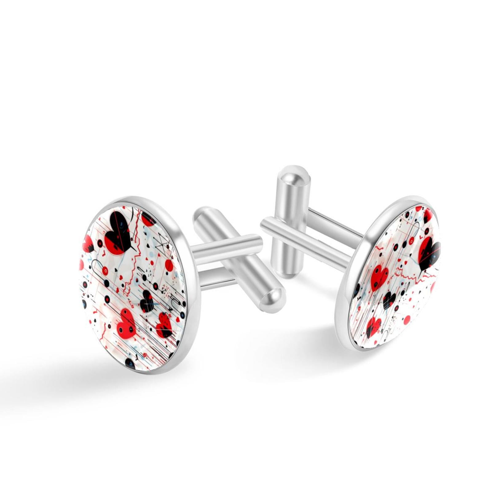 Valentine's Day Elegant Mens Cufflink Set for Formal Attire - Stainless ...