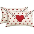 Valentine's Day Envelope Throw Pillow Covers, 12 x 20 Inch Red Heart ...