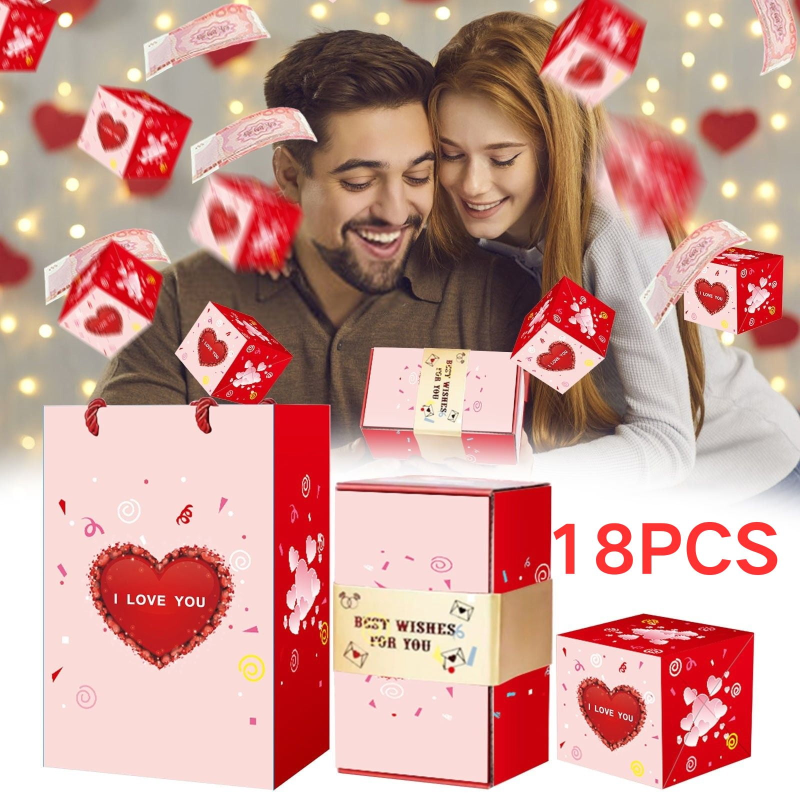 Valentine's Day Exploding Money Gift Box, Money Box Explosion Pop Up ...
