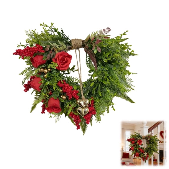 Valentine’s Day Farmhouse Valentine Heart Wreath, Farmhouse Valentines ...