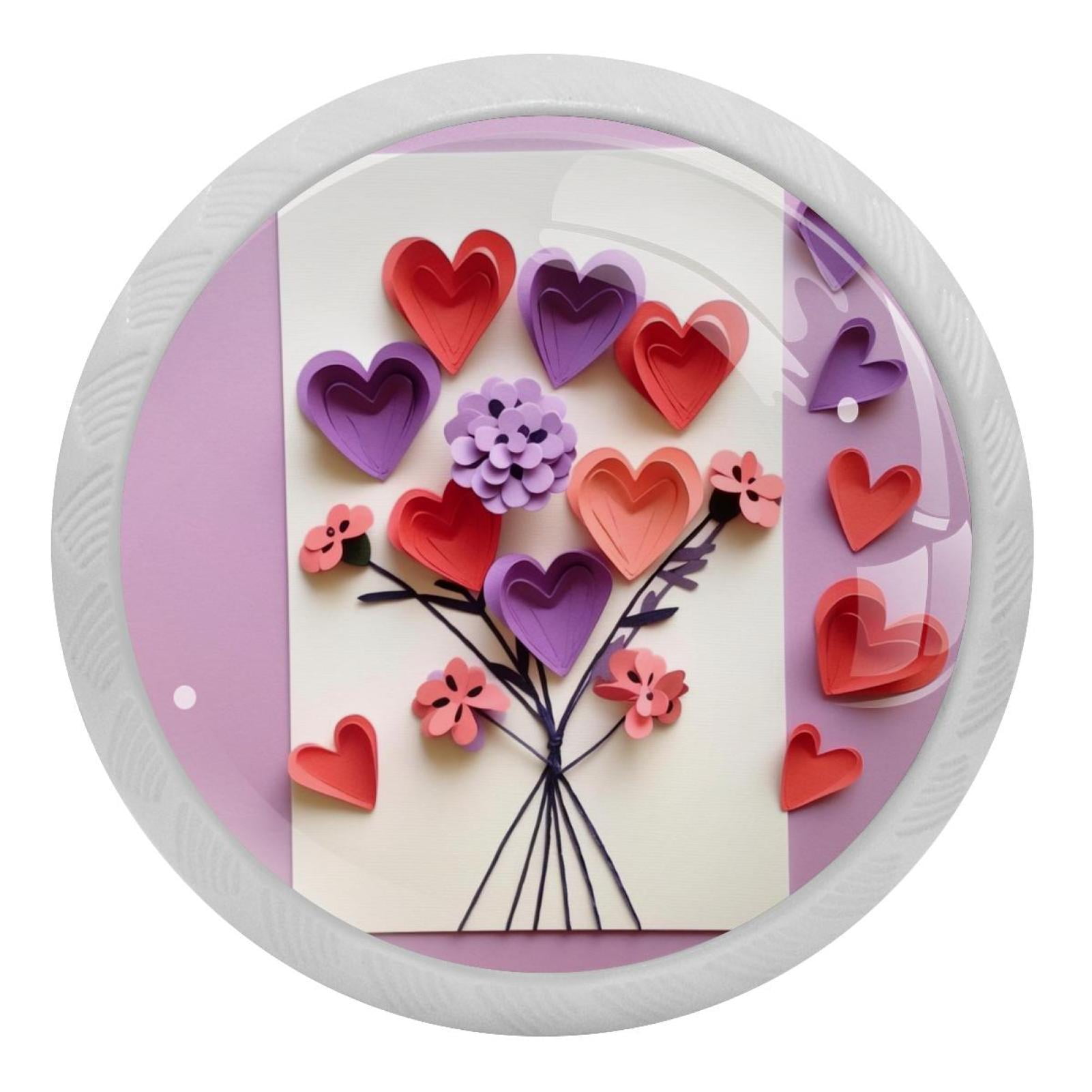 Valentine's Day Fluorescent Drawer Pulls 4-Pack: Glow-in-the-Dark Round ...