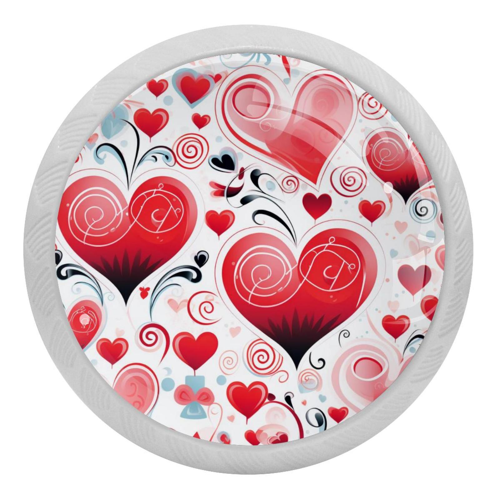 Valentine's Day Fluorescent Drawer Pulls with Screws: Round 4-Pack ...