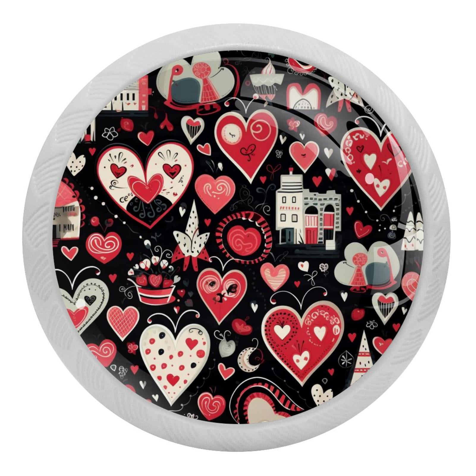 Valentine's Day Fluorescent Glow-in-the-Dark Cabinet Door Knobs - Round ...