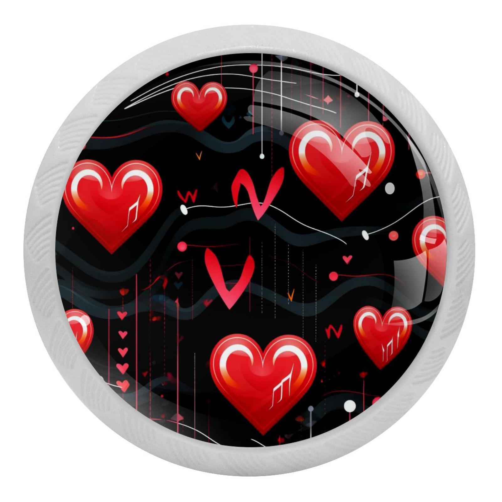 Valentine's Day Fluorescent Glow-in-the-Dark Cabinet Door Knobs - Round ...
