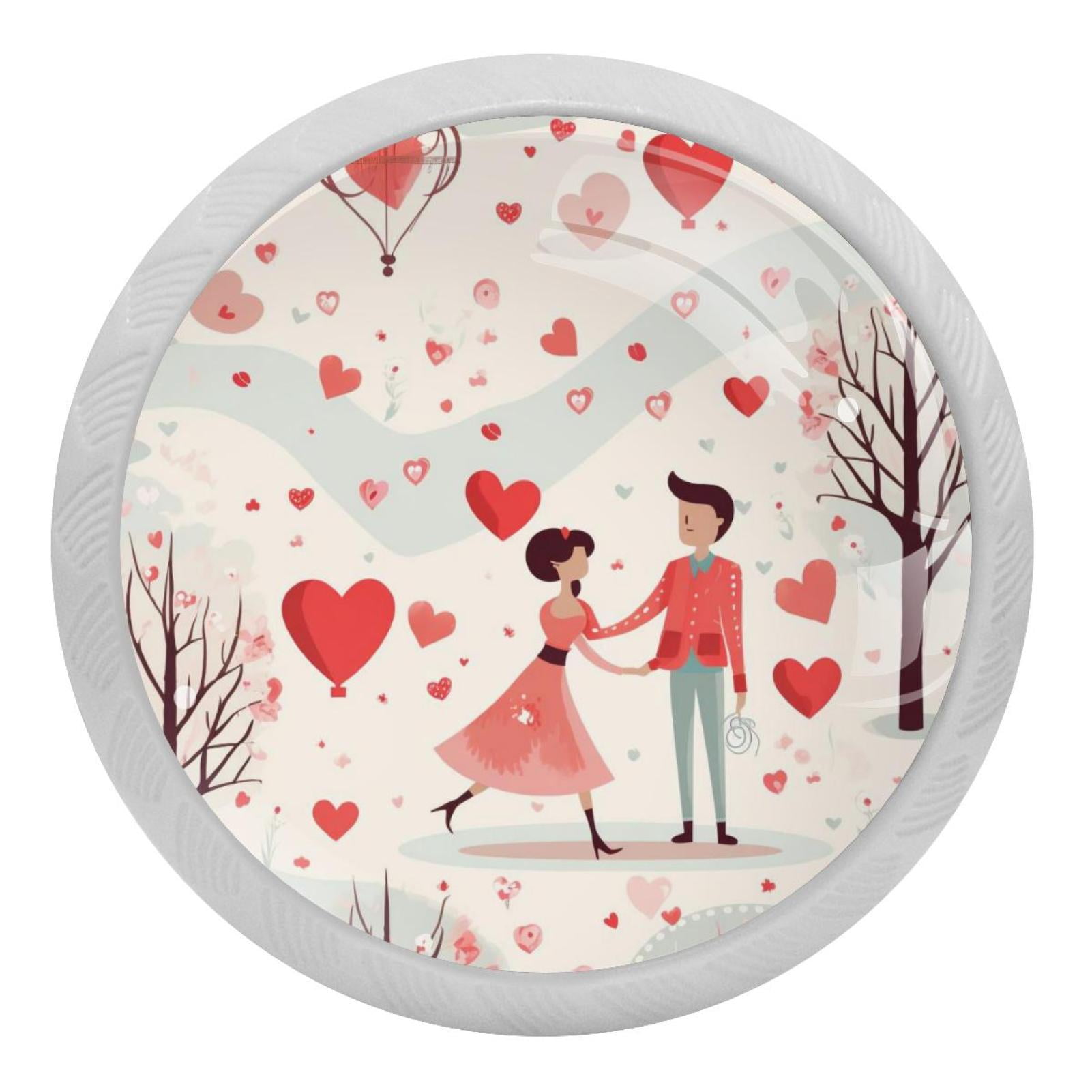 Valentine's Day Fluorescent Glow-in-the-Dark Cabinet Door Knobs - Round ...