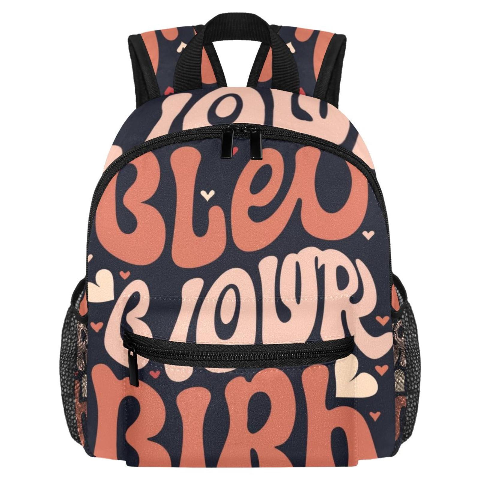 Valentine's Day Font Cute Book Bag with Adjustable Shoulder Strap ...