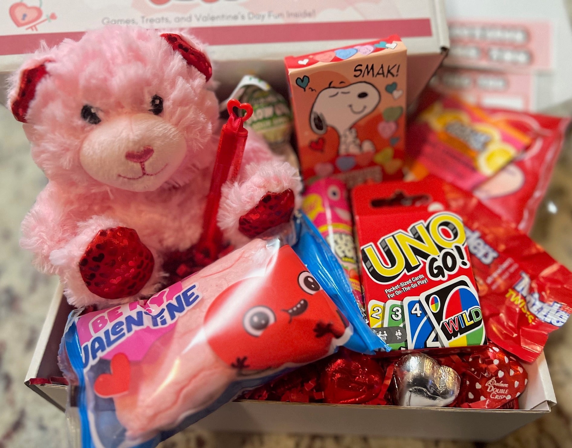 Valentine's Day Fun Gift Box for Kids | Games, Treats, & Personalized ...