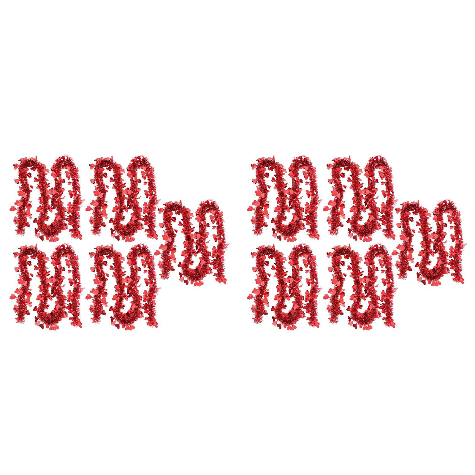 Valentine's Day Garland Decorations - 6.5 Foot Red Heart Garland, Set ...