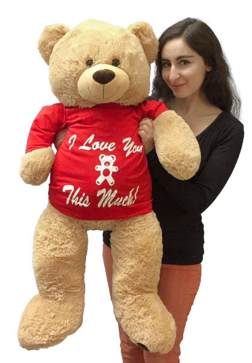 Valentine's Day Giant Teddy Bear 36 inches Soft Wears Removable T-shirt ...