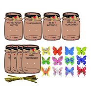 Tachiuwa 30 Set Valentine's Day Gift Cards Candy Holder Card Jars ...