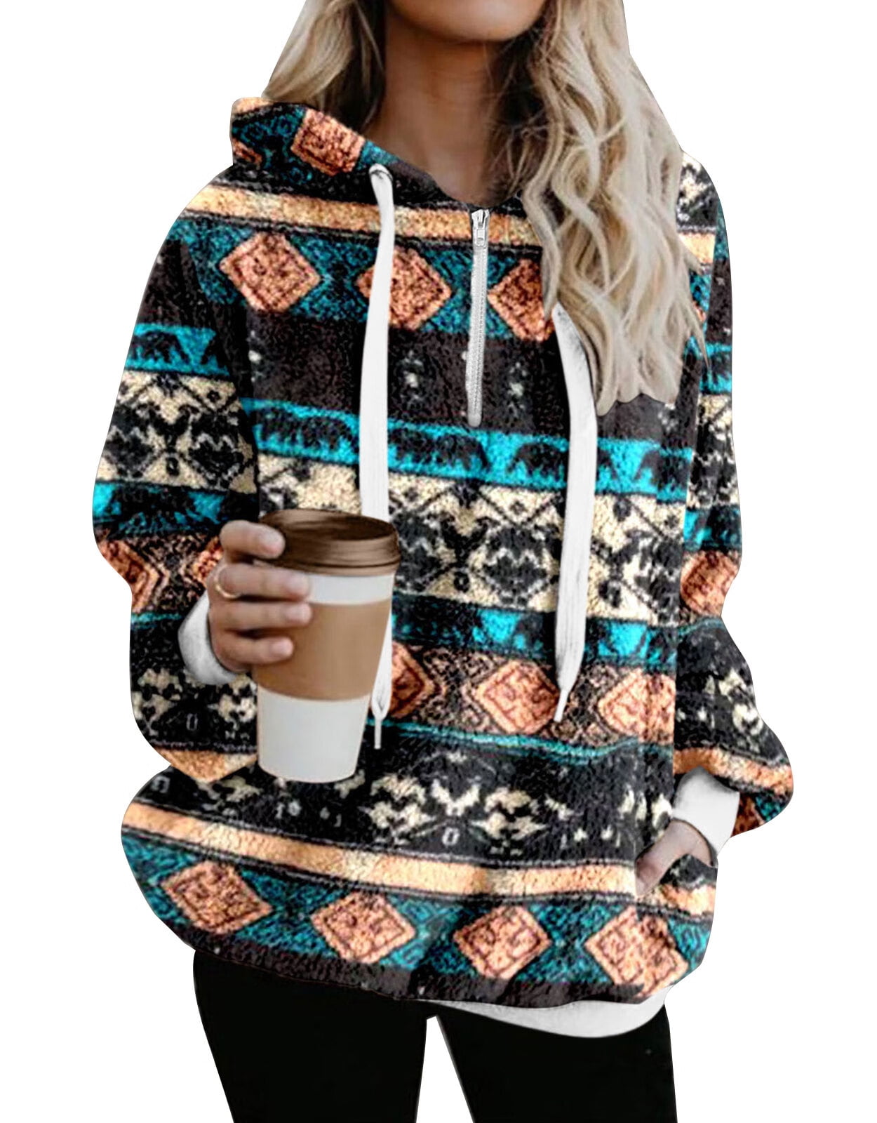 Valentines Womens Sherpa Pullover Fuzzy Fleece Sweatshirt Oversized ...