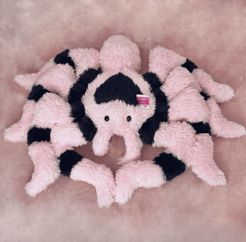 Valentine's Day Gifts 16.69" Pink Spider Plush Room Decor Friendly Soft ...