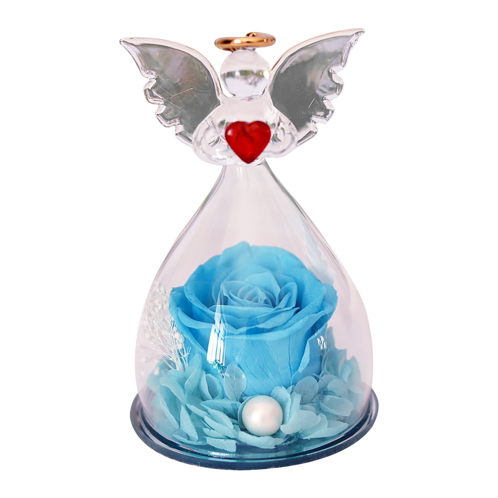 Valentine's Day Gifts, Glass Angel Figurine with Three Roses Gifts ...