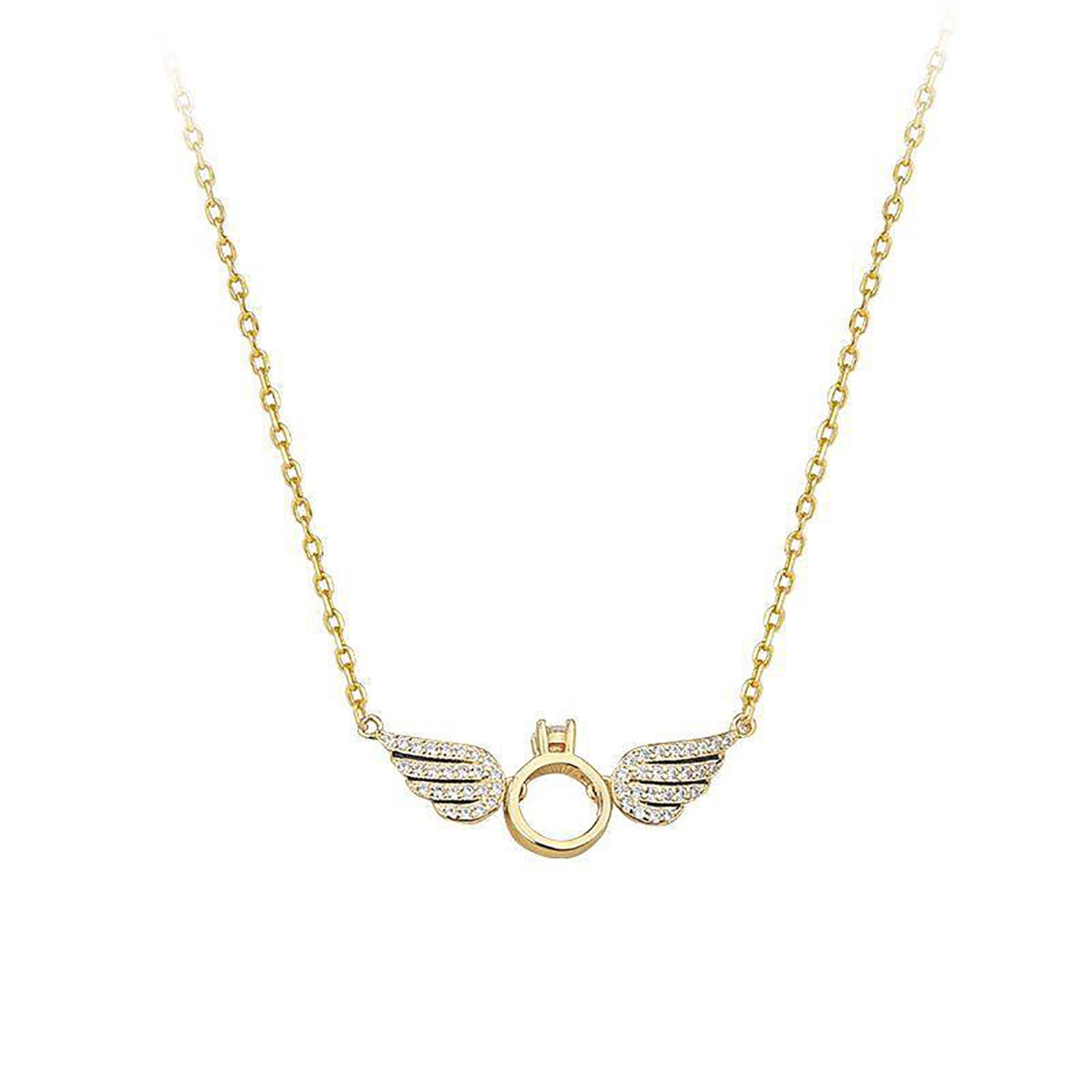 Valentine's Day Gifts for Woman Angel Wing Necklace,Angel Diamond ...