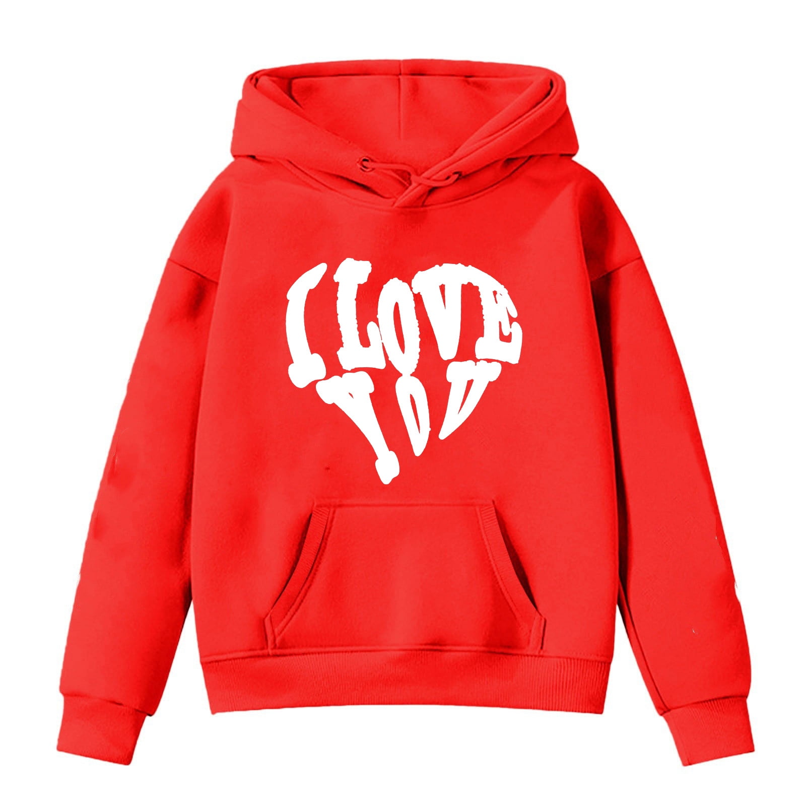 Valentine's Day Girl's Hoodie Long Sleeve Sweatshirt Graphic Hoody Kids ...