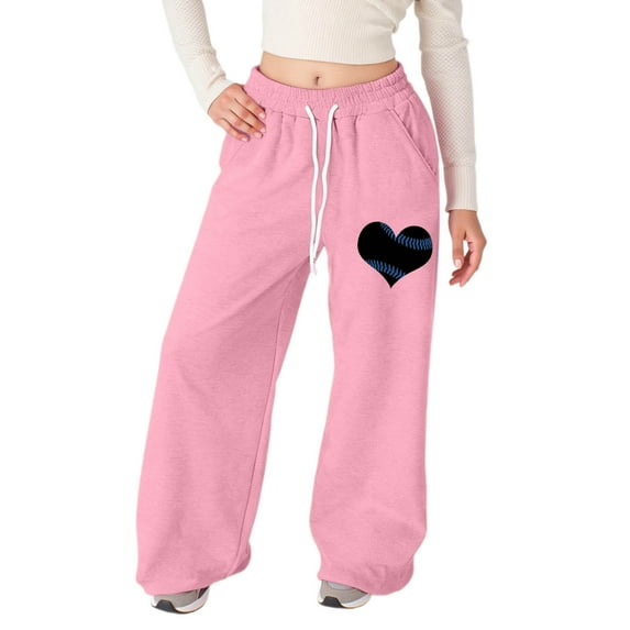 Valentine's Day Girls Baggy Sweatpants Lightweight Straight Leg ...