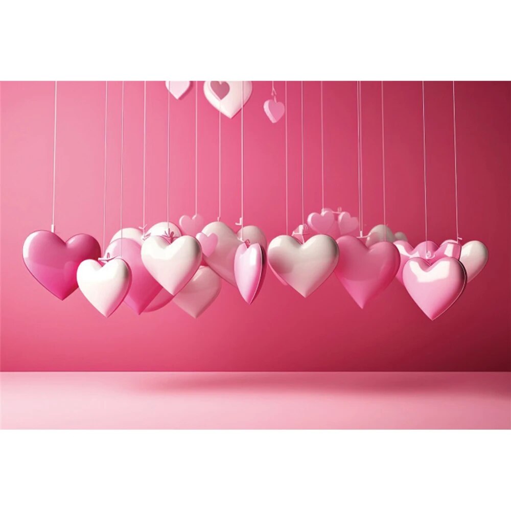 Valentine's Day Glitter Heart Photography Backdrop Love Romantic ...