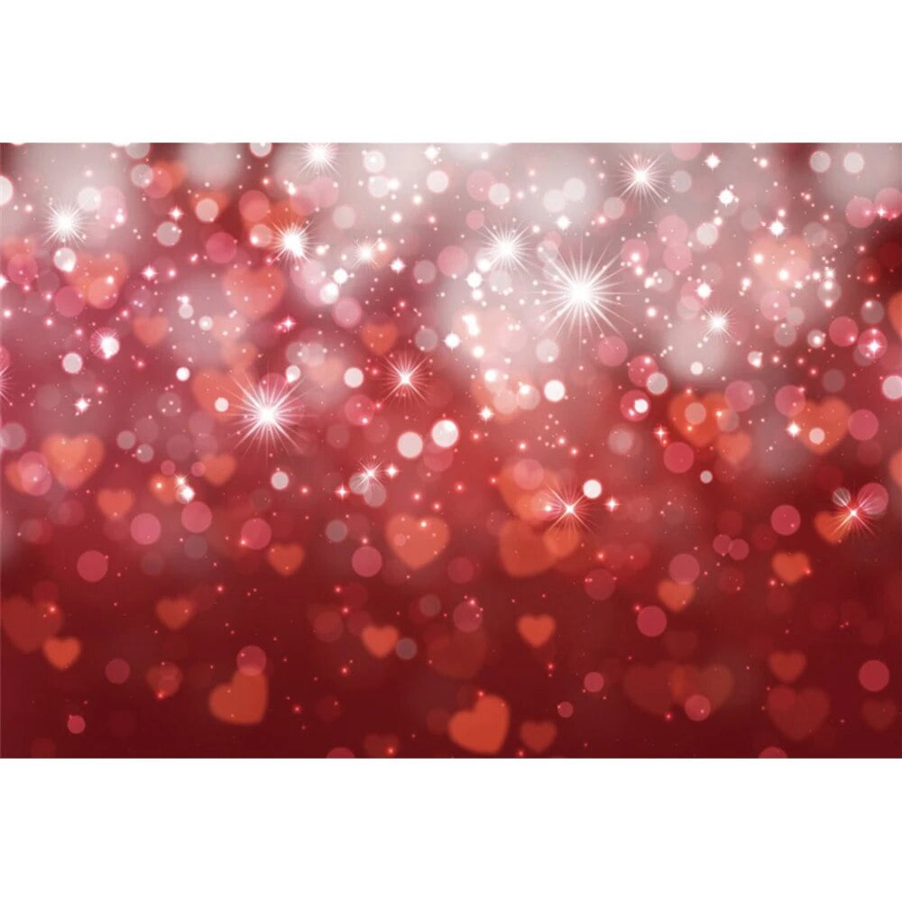 Valentine's Day Glitter Heart Photography Backdrop Love Romantic ...