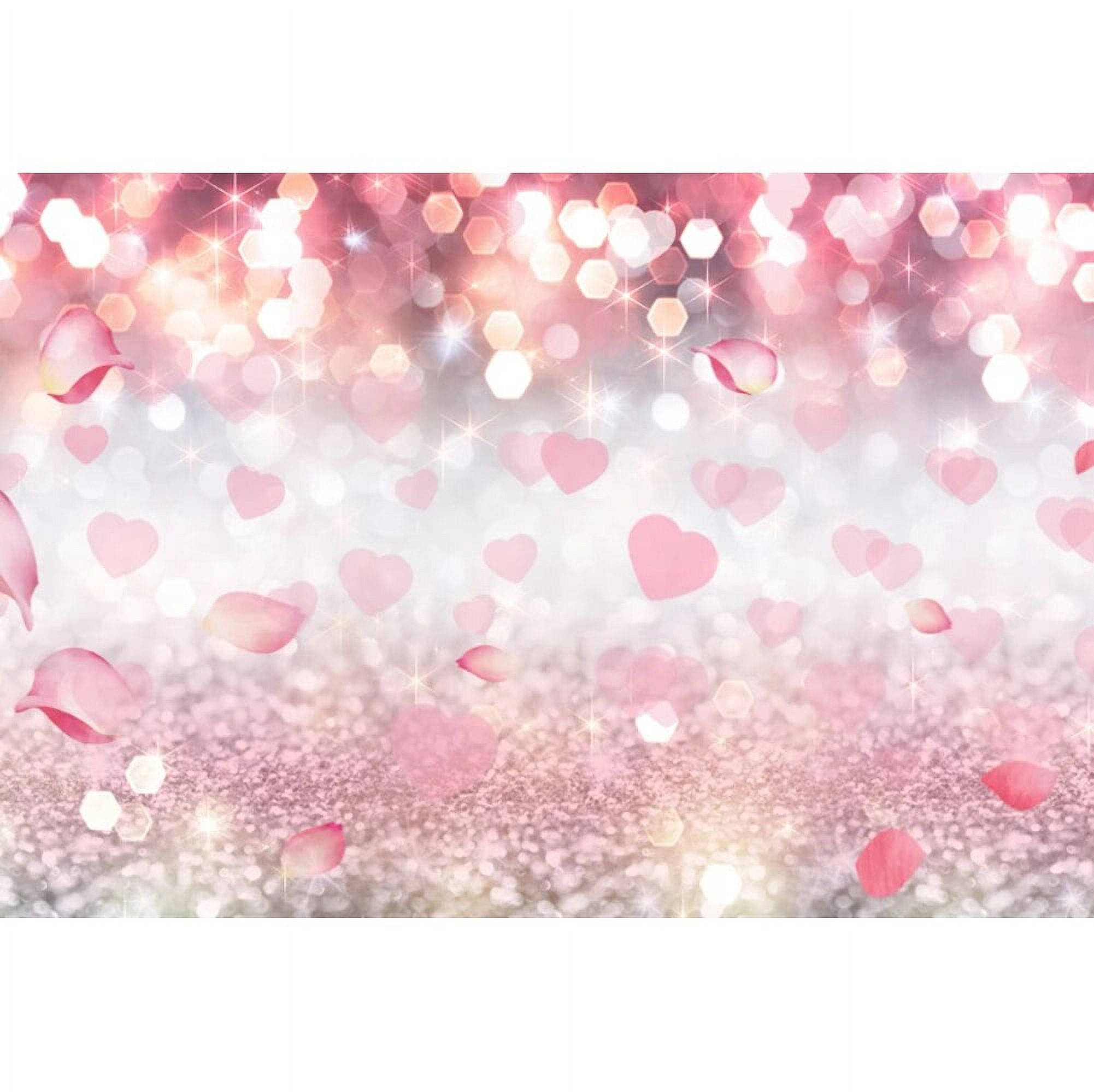 Valentine's Day Glitter Heart Photography Backdrop Love Romantic ...