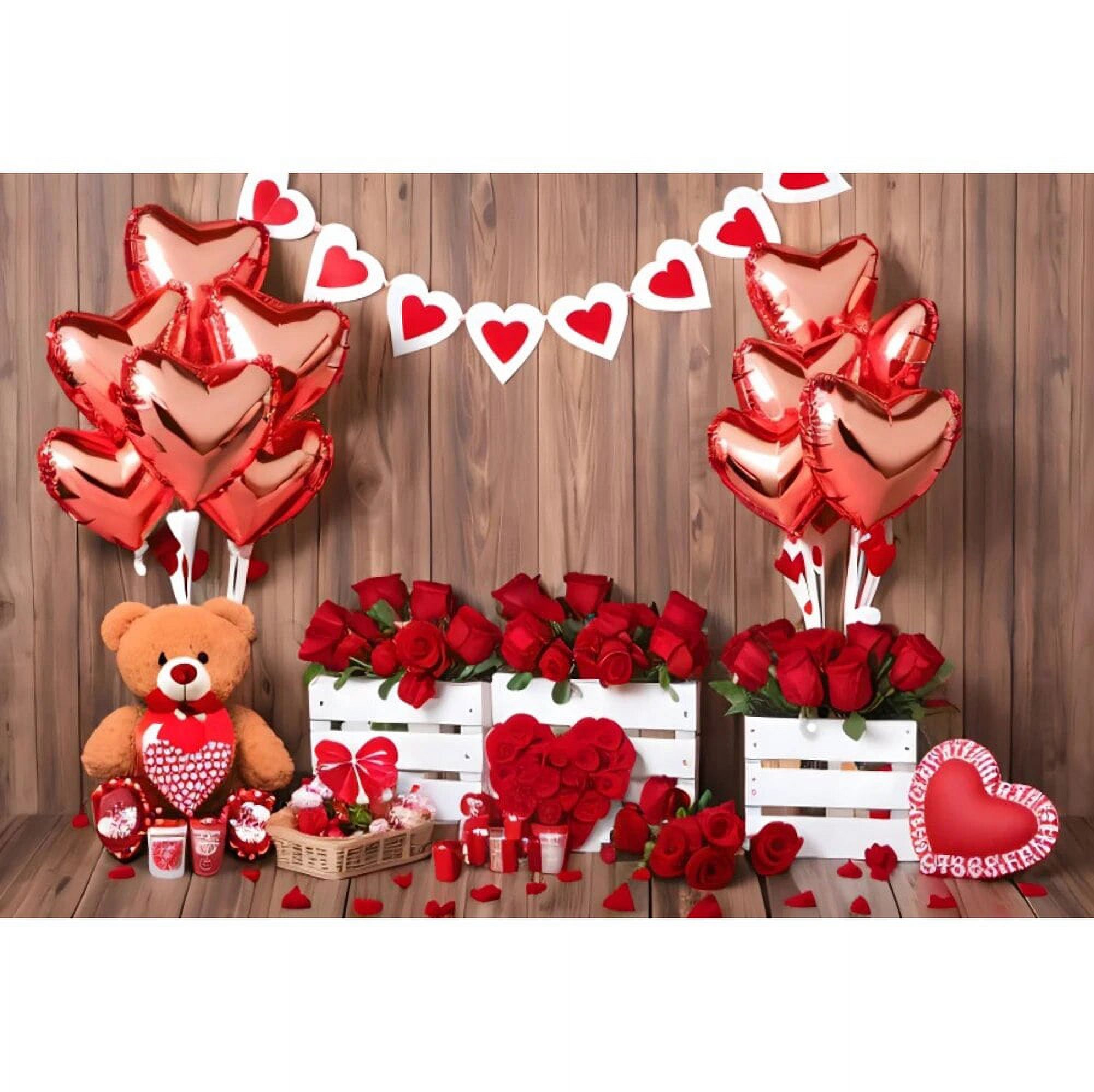 Valentine's Day Glitter Heart Photography Backdrop Love Romantic ...