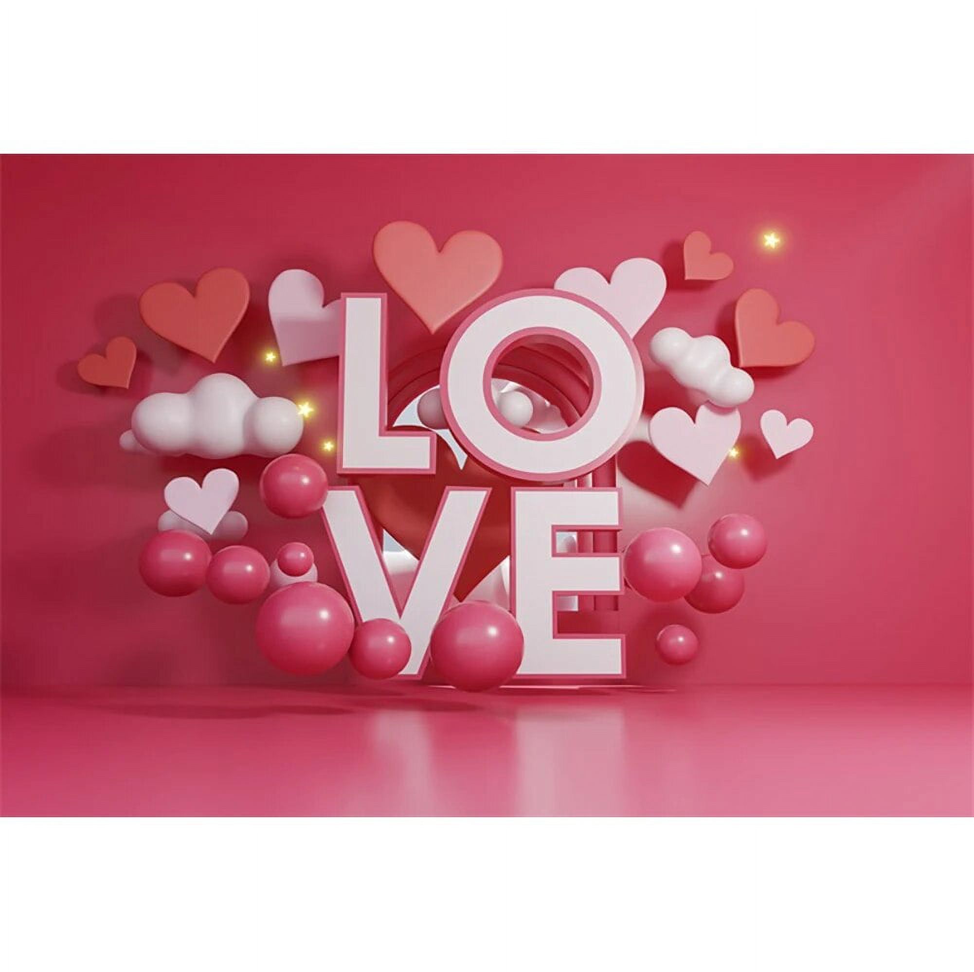 Valentine's Day Glitter Heart Photography Backdrop Love Romantic ...