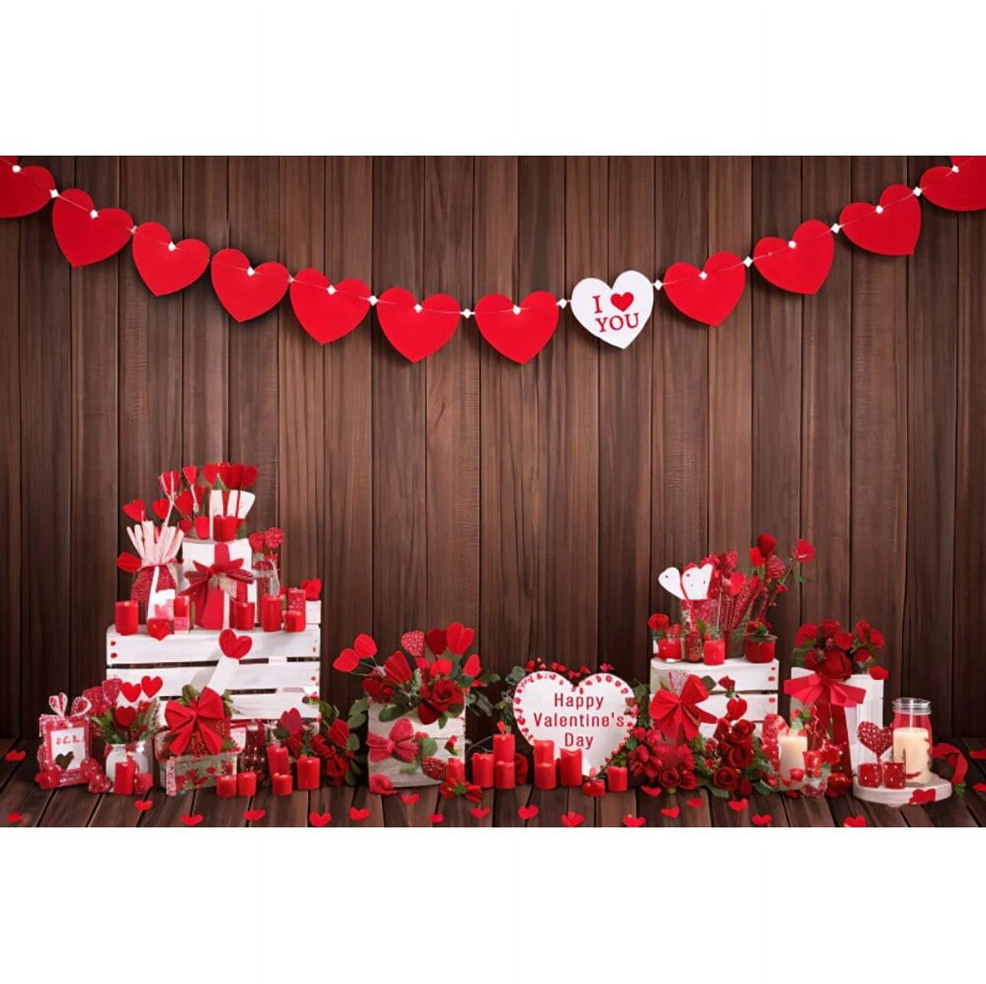Valentine's Day Glitter Heart Photography Backdrop Love Romantic ...
