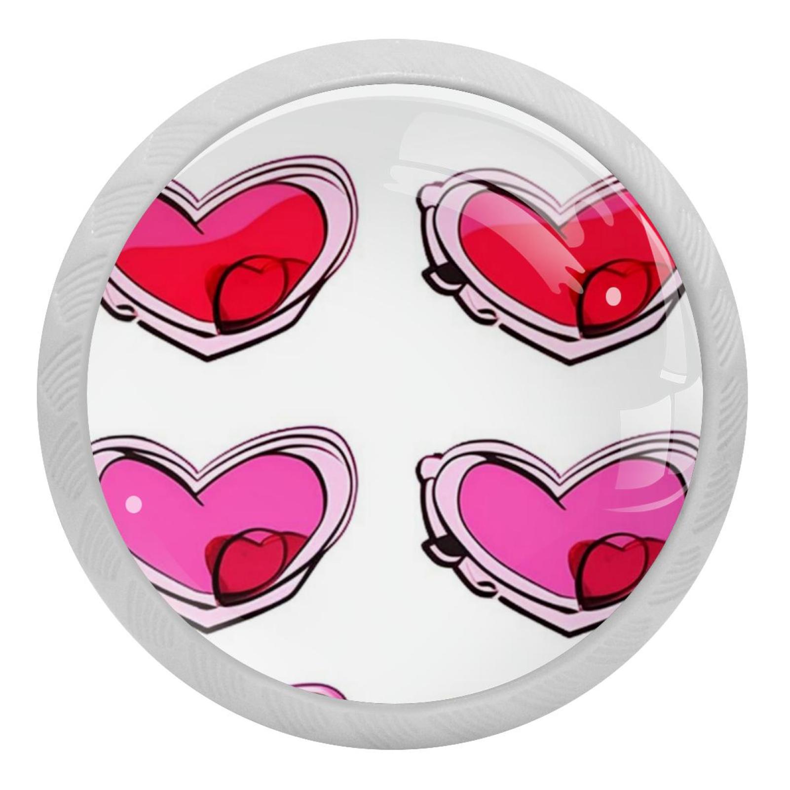 Valentine's Day Glow-in-the-Dark Fluorescent Drawer Pulls 4-Pack with ...