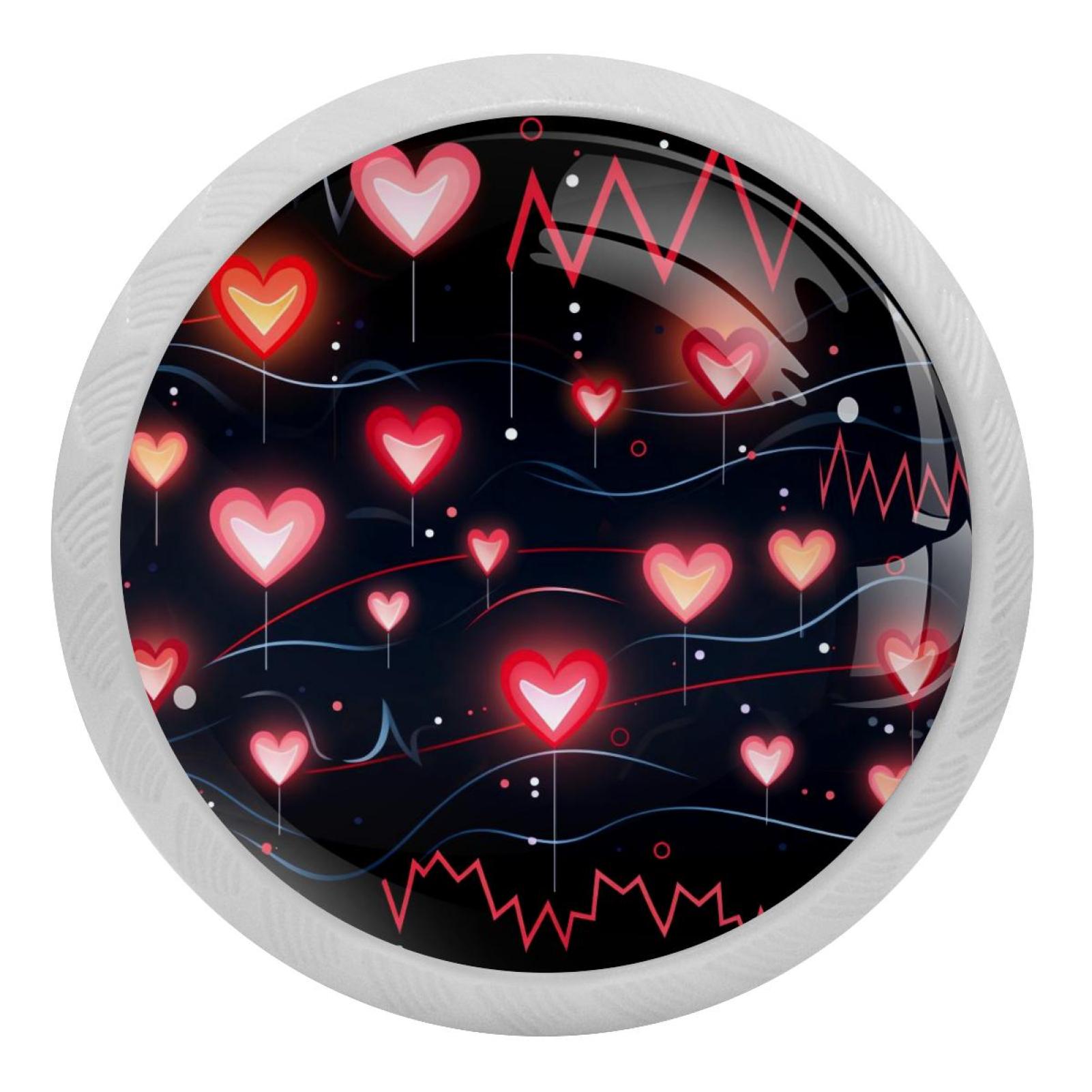 Valentine's Day Glow-in-the-Dark Fluorescent Drawer Pulls with Screws ...