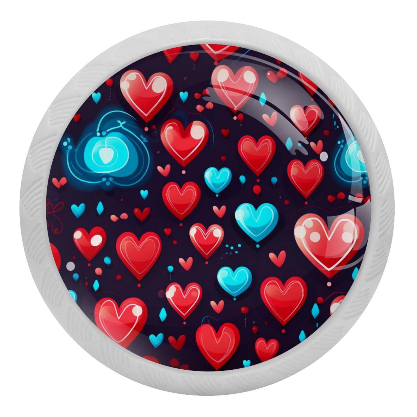 Valentine's Day Glow-in-the-Dark Round Drawer Pulls, 4-Pack ...