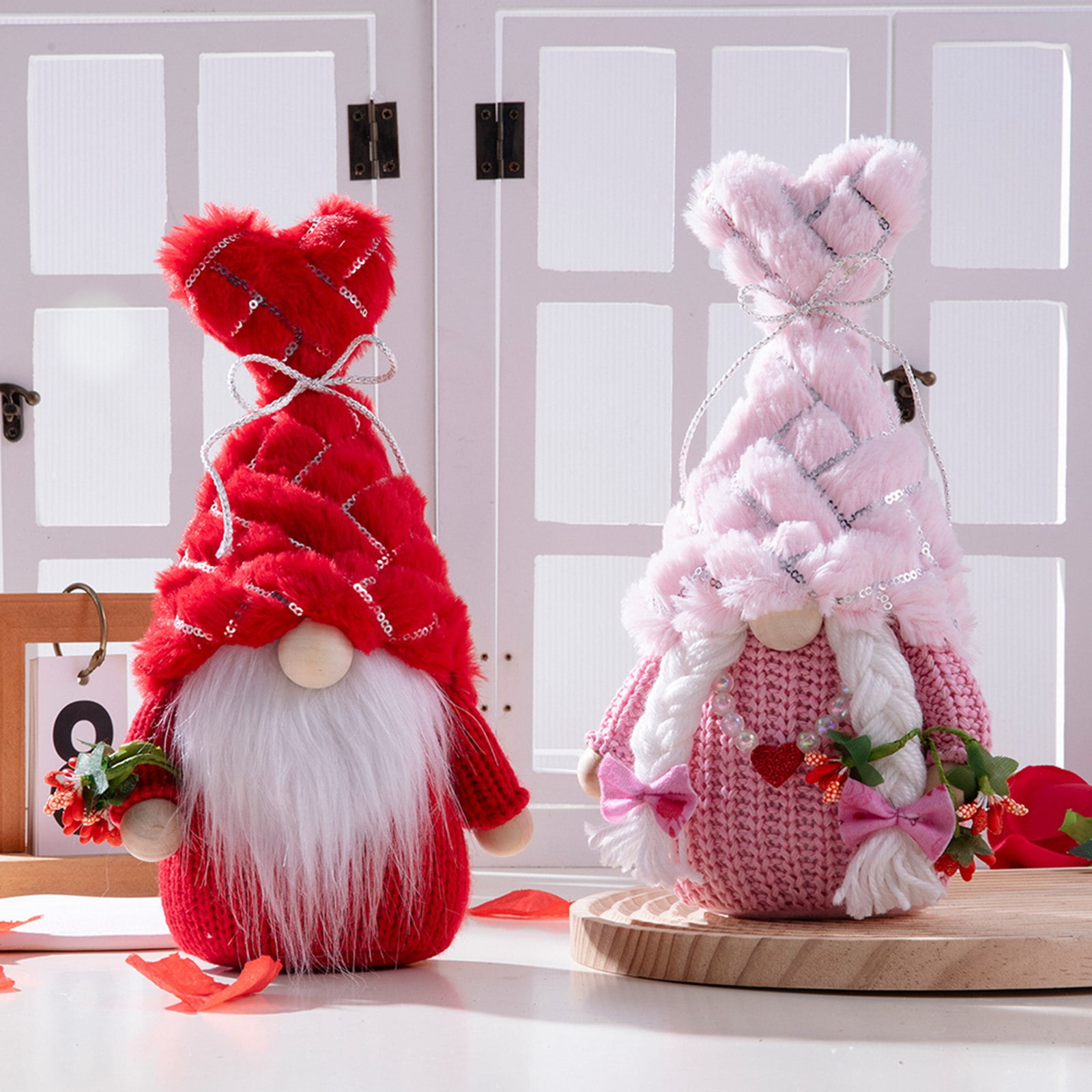 Valentine's Day Gnome Plush Decorations, Mr and Mrs Handmade Swedish ...