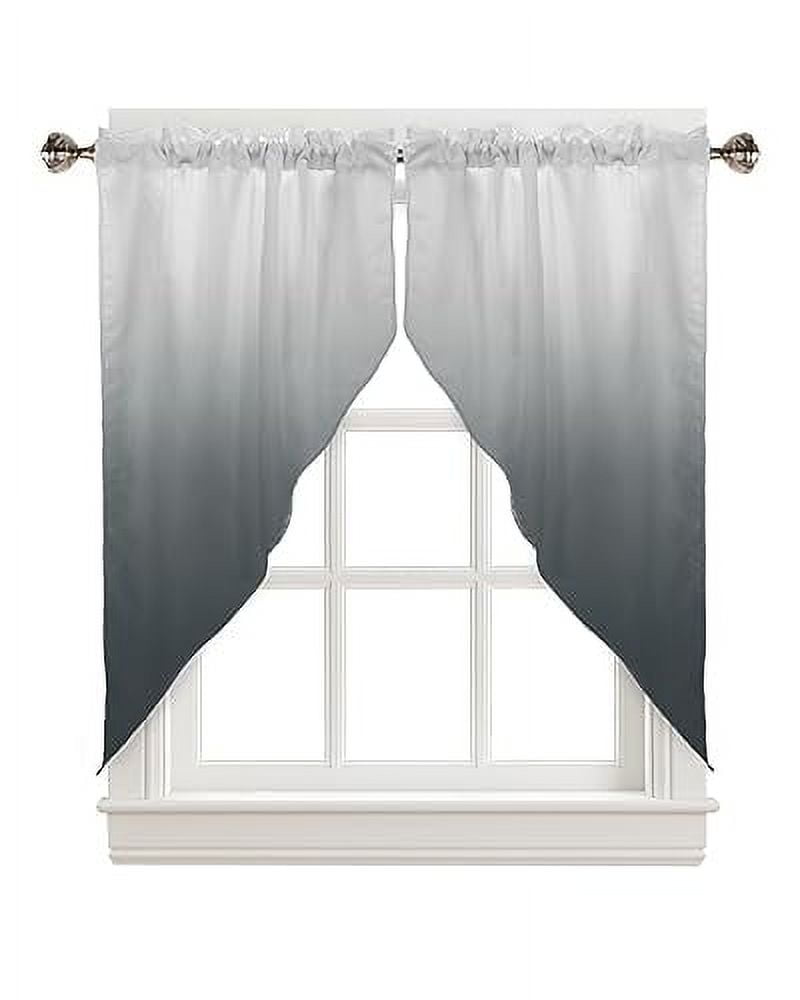 Valentine's Day Gradient Love Swag Valance Curtain Tier Pair,Romantic ...