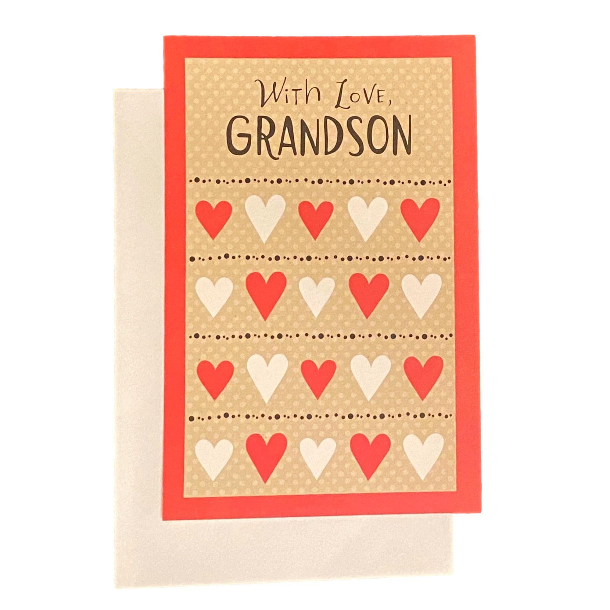 Valentine's Day Greeting Card for Young Grandson - WiTh LOVE, GRANDSON ...