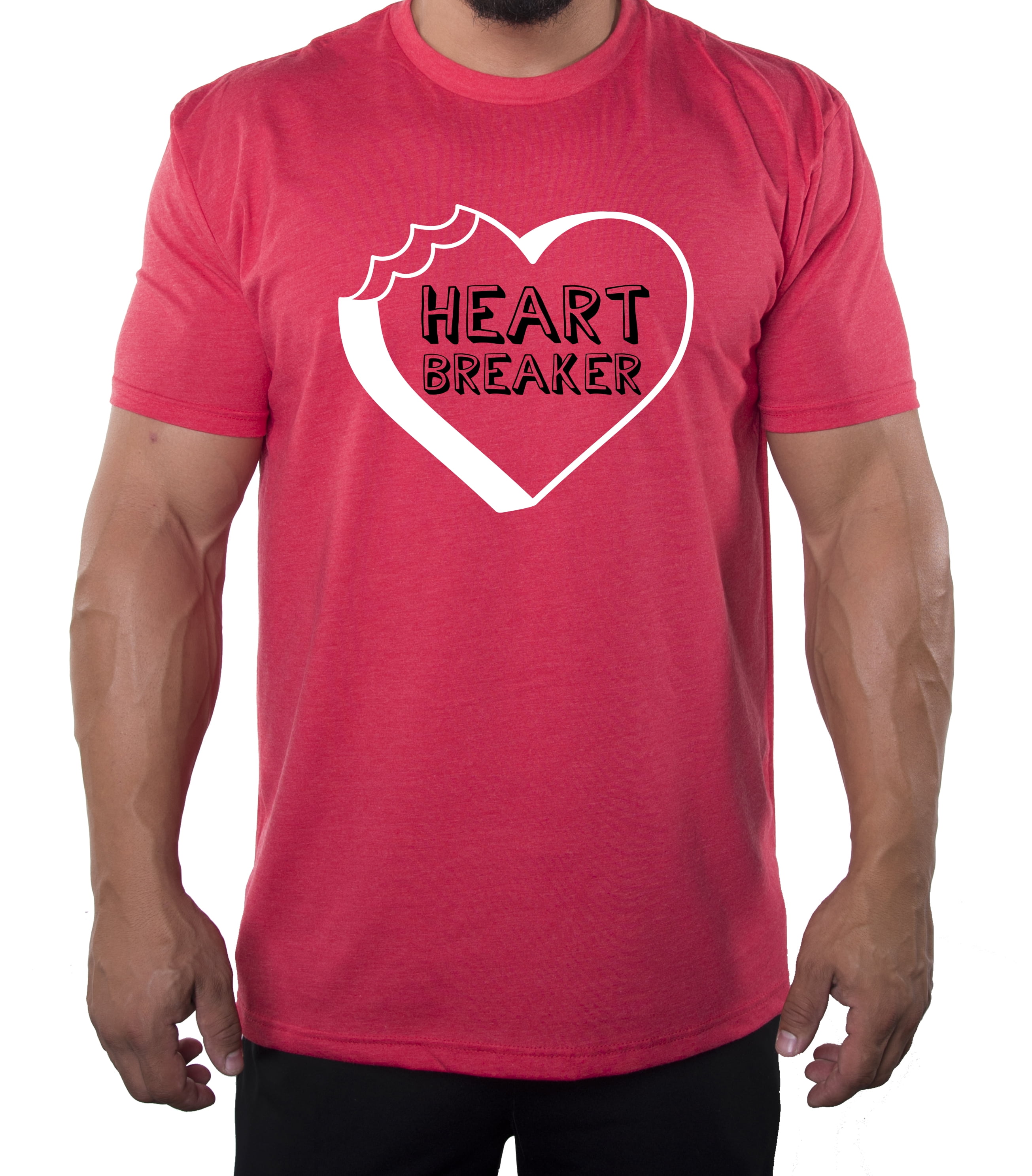 Valentine's Day Heart Breaker T-shirts, Men's Graphic Tee, Heart ...