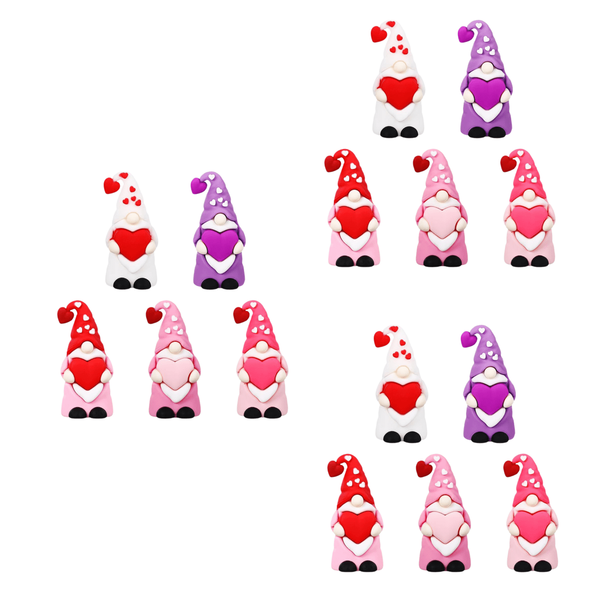 Valentine's Day Heart Gnomes,Valentine Mini Gnomes Figurine Heart Tiny ...