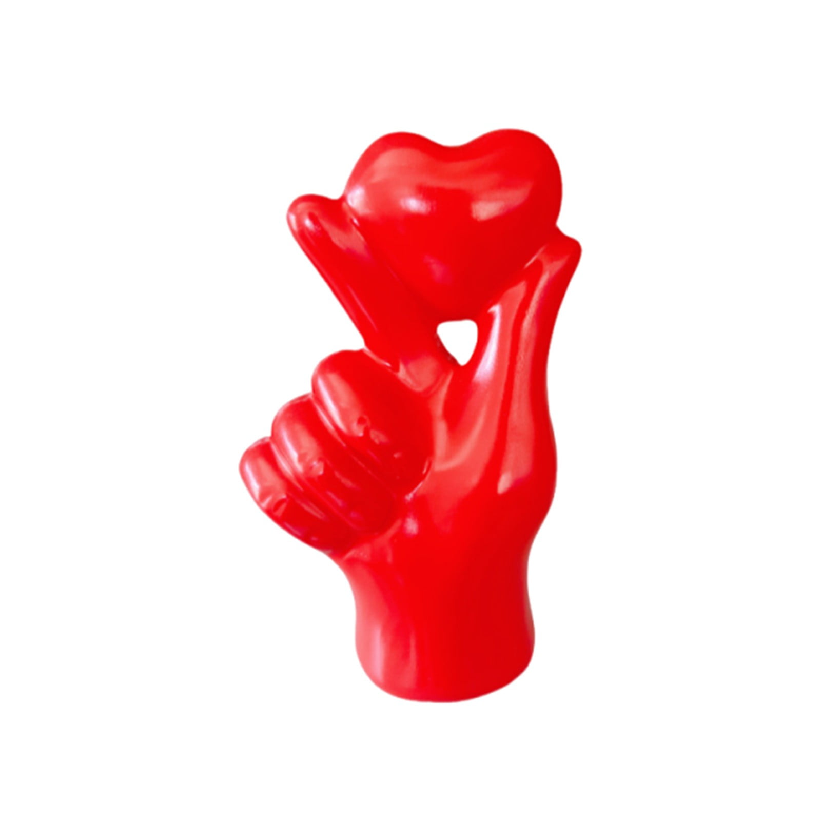 Valentine's Day Resin Heart Hand Gesture Statue,Finger Heart Sculpture ...